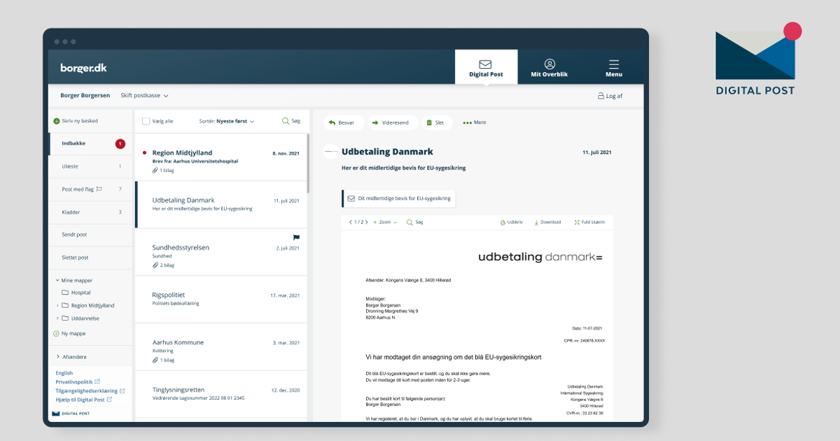 Digital Post on borger.dk